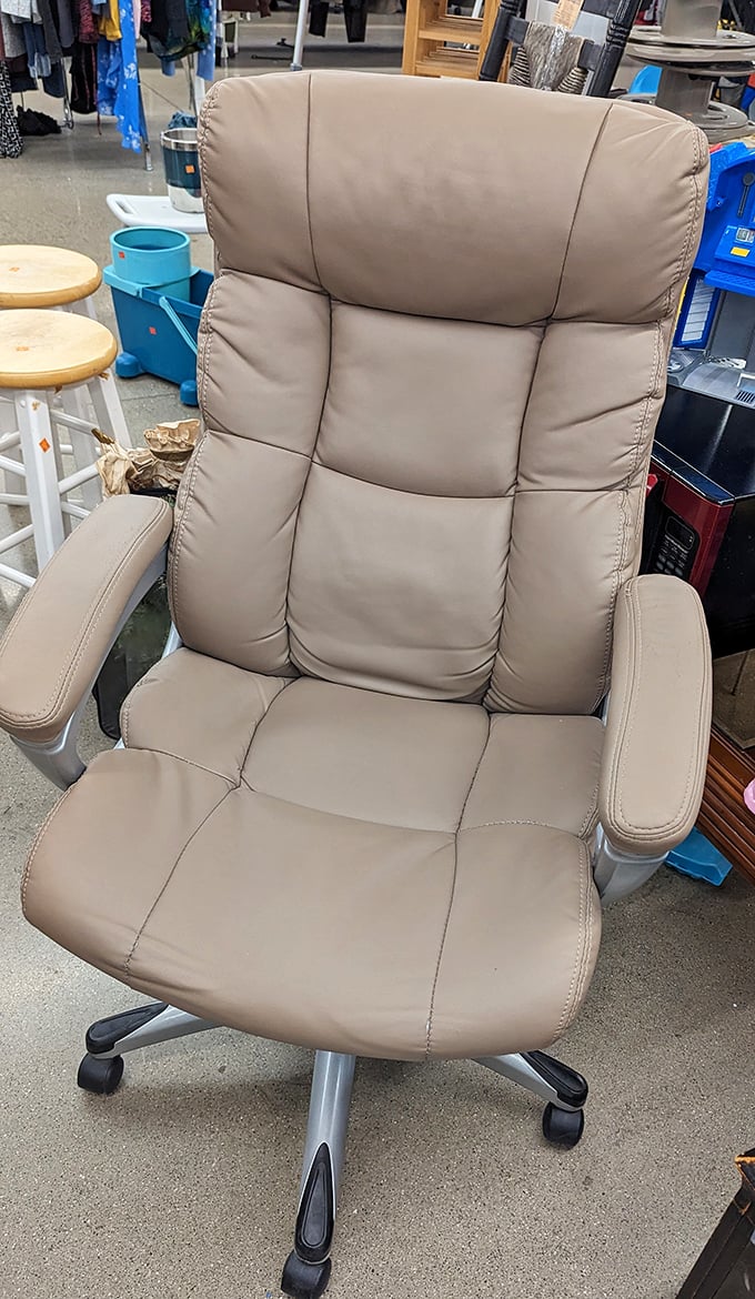 The executive chair that whispers, "Promotion not included." This plush office throne costs less than a day's work but provides years of comfortable productivity.