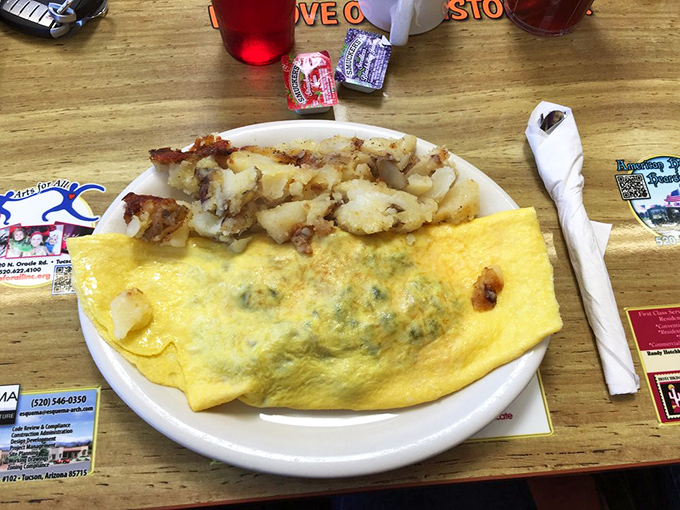 This isn't just an omelet&mdash;it's a golden envelope delivering a message of cheese, vegetables, and breakfast bliss directly to your soul.