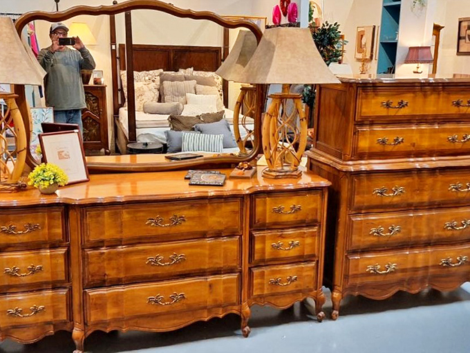 This isn't just furniture; it's French Provincial royalty waiting to transform your bedroom into Versailles&mdash;minus the revolution and guillotines.