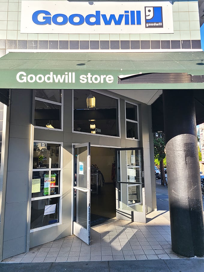The storefront stands ready at Cole and Haight, a beacon for both donation angels and bargain disciples.
