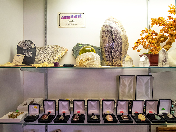 Not just rocks and minerals &ndash; these are the earth's jewelry collection, displayed with the pride of a grandmother showing family photos. 