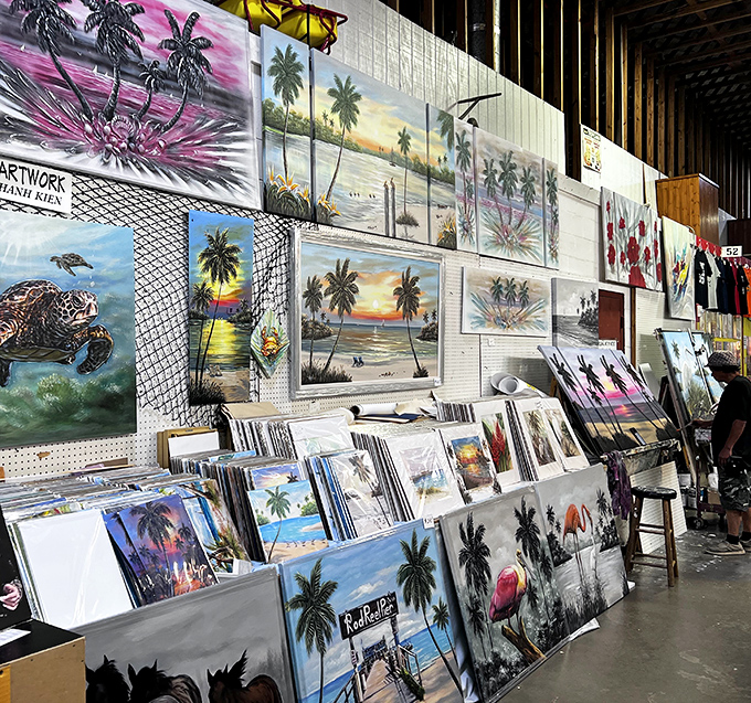 Coastal dreams captured on canvas. These palm-filled paradise paintings bring Florida's famous sunsets home without the sand in your shoes.