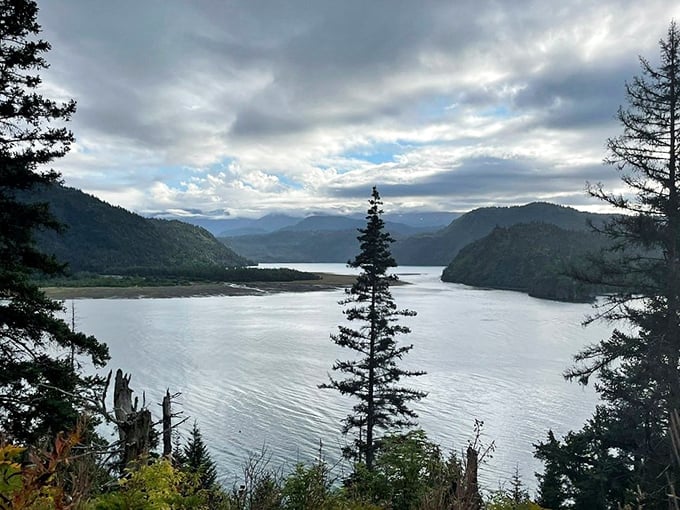 Layers upon layers of Alaskan majesty &ndash; where mountains, water, and sky perform their daily ballet of light and shadow.
