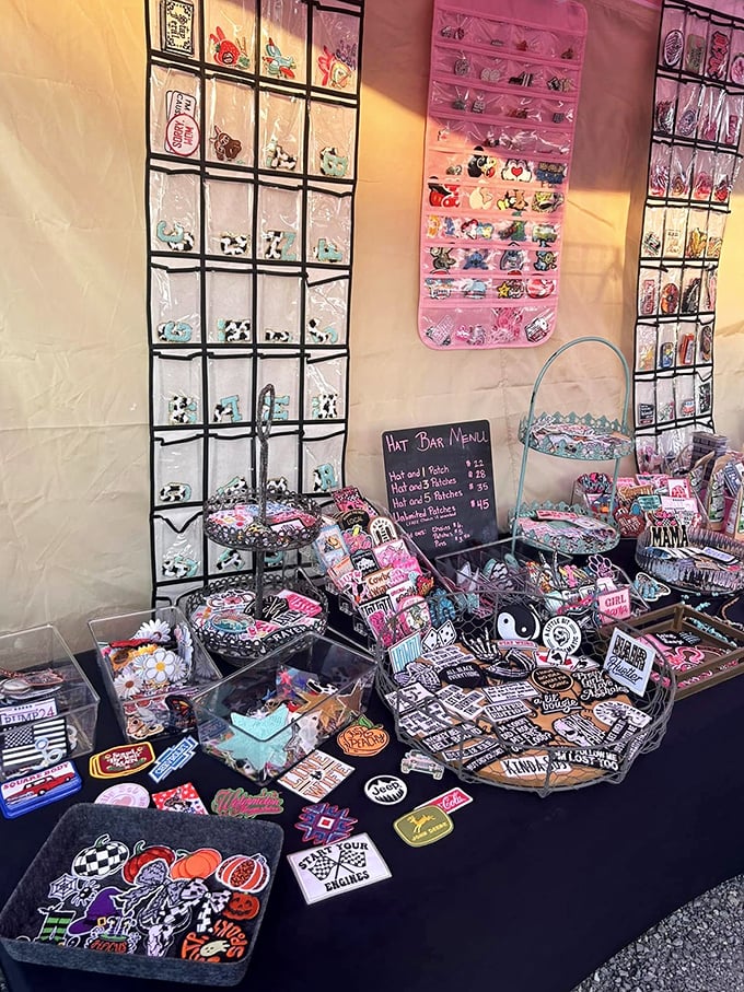 Patches and pins: the bumper stickers of fashion. Each one a tiny billboard advertising your personality without saying a word.