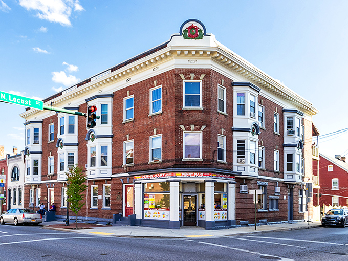This corner building houses local businesses that serve as gathering spots for residents, where your dollar goes further than in big cities.