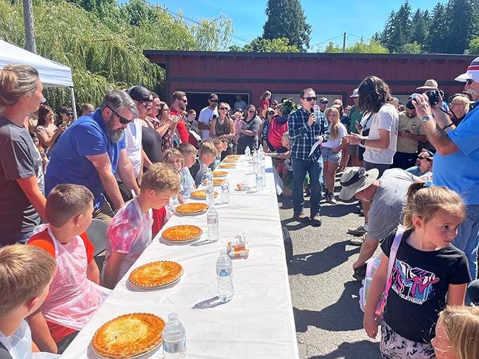 The annual pie-eating contest brings out competitive spirits and sticky smiles &ndash; where strategy matters as much as appetite!