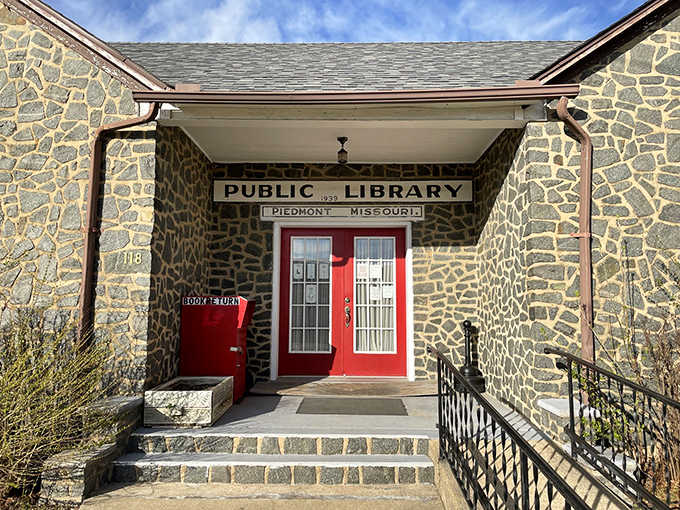 Piedmont's Public Library, where stone walls protect more adventures, romances, and mysteries than you could experience in a dozen lifetimes.