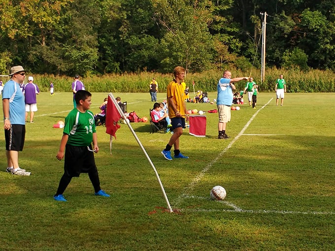 Saturday morning soccer in Campbellsville: where parents cheer enthusiastically, kids run endlessly, and everyone gets orange slices at halftime.