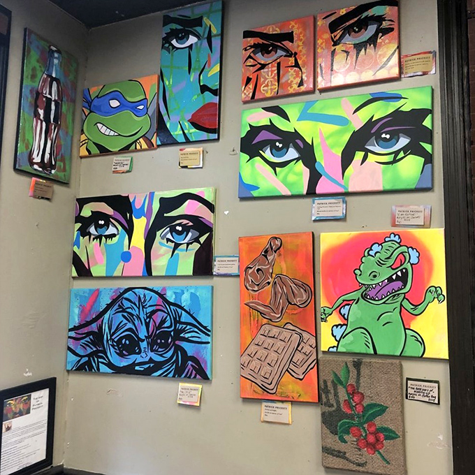 The walls showcase pop art that's as vibrant and irreverent as the food&mdash;proof that Early Bird feeds both stomach and soul.