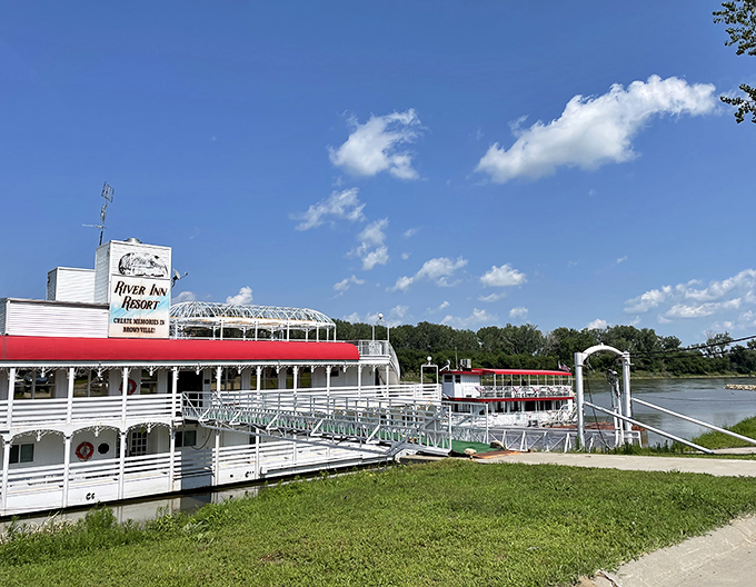 The River Inn Resort isn't just a hotel&mdash;it's a permanently docked riverboat where you can sleep on water without needing seasickness medication.