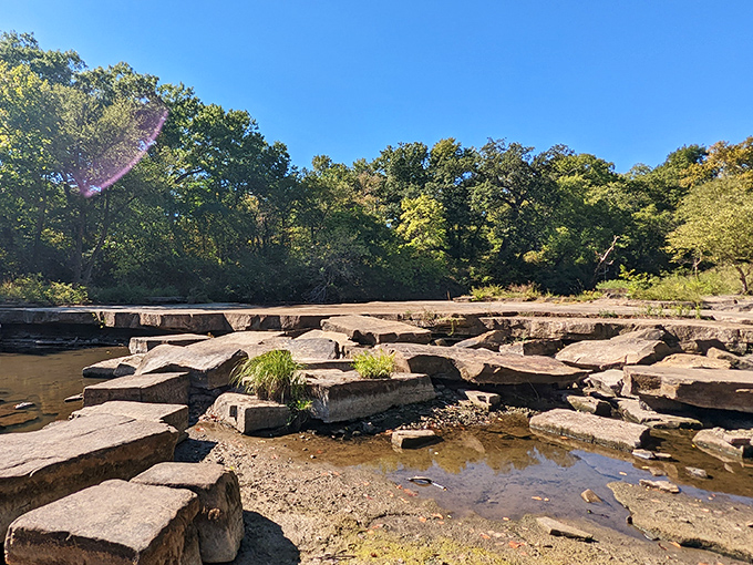 Nature's jigsaw puzzle of stone and water. These rock formations create the perfect natural playground for amateur geologists and professional daydreamers.