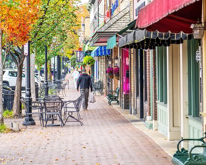Sidewalk caf&eacute;s and brick-paved pathways invite leisurely strolls where shopping becomes secondary to the pleasure of simply being present.