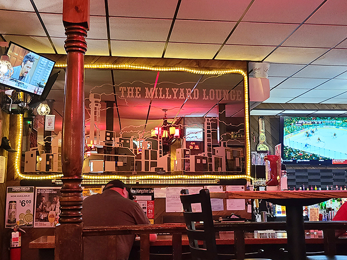 The Millyard Lounge serves up local flavor with a side of nostalgia &ndash; where conversations flow as freely as the beverages.