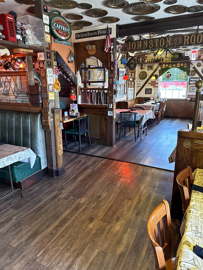 Each dining room tells its own story, with memorabilia creating conversation starters for when your mouth isn't full of delicious pub fare.