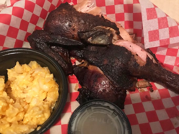 Smoke-kissed chicken that makes you wonder why you ever bothered with other cooking methods. The mac and cheese plays a perfect supporting role.