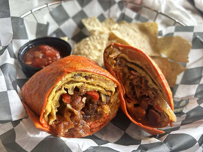 Wrapped tighter than an astronaut's spacesuit, this burrito contains a universe of flavors ready to explore.
