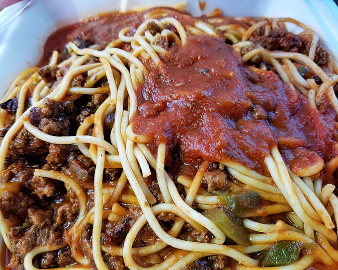 Spaghetti with meat sauce that puts those fancy Italian restaurants to shame. Simple, hearty, and exactly what you wanted without knowing it.