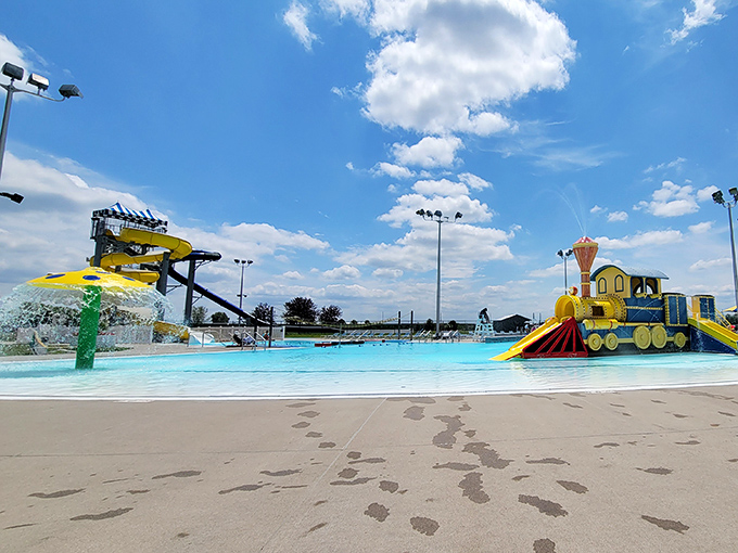 Splash Station water park delivers summer fun with slides and sprays that cool both temperatures and retirement anxieties.