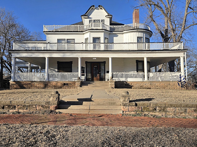 The Stone Lion Inn's wraparound porch practically demands you sit a spell with a glass of sweet tea and watch the world slow down.