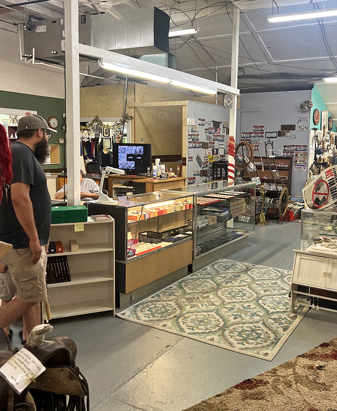 The checkout area buzzes with activity as another treasure hunter prepares to bring home a piece of history that spoke to his collector's soul.