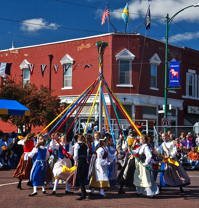 Svensk Hyllningsfest's maypole dancing brings genuine cultural celebration to Main Street without feeling like forced tourist entertainment.
