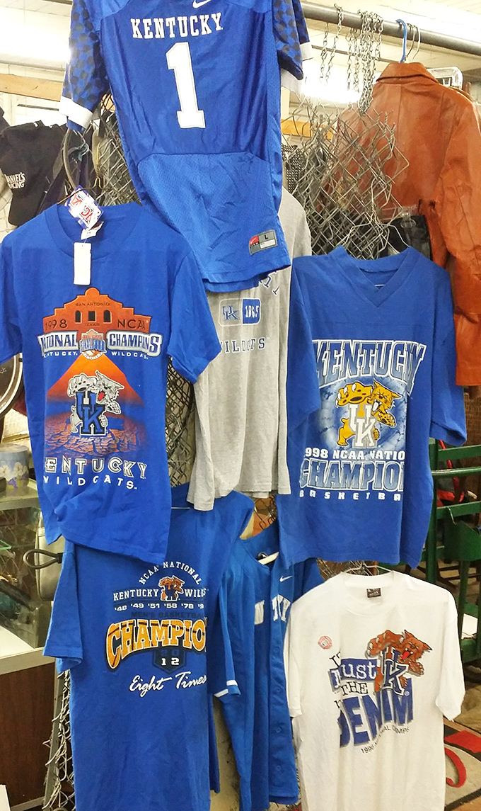 Kentucky pride on full display! These vintage Wildcats championship shirts are wearable time capsules of basketball glory days.