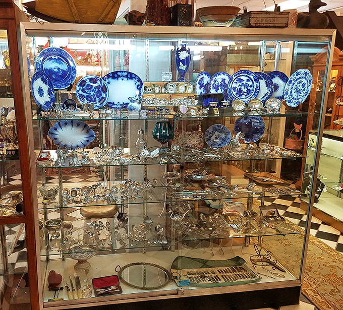 Behind glass but calling to collectors, these blue and white pieces aren't just dishes&mdash;they're the supporting cast for countless future dinner parties.