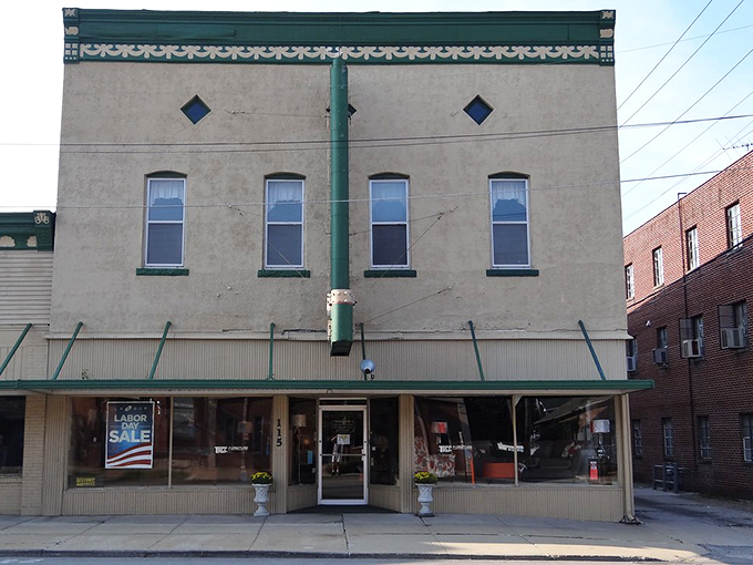 Taff Furniture's unassuming exterior belies the treasures within, where retirement homes are furnished without emptying the 401(k).