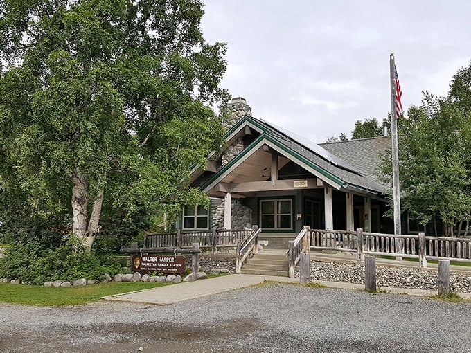 The Walter Harper Talkeetna Ranger Station &ndash; where climbing dreams meet reality checks and rangers tell you if Denali will play nice today.