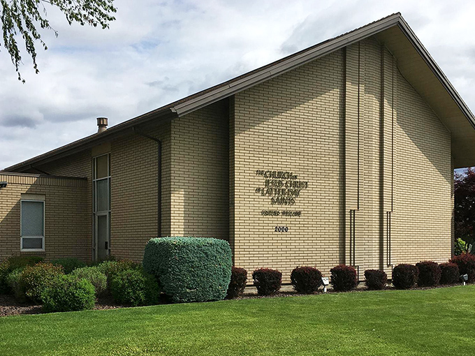 This local church stands as a community anchor, its well-manicured lawn as tidy as Sunday best.