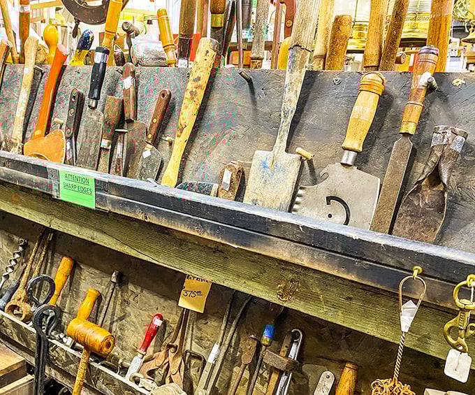 These aren't just tools&mdash;they're the hardworking hands of Alaska's past, each worn handle telling tales of construction and survival.