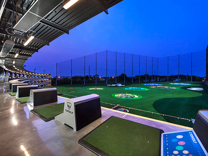 Topgolf Naperville: where even terrible golfers can pretend they meant to hit that exact target after three beers.