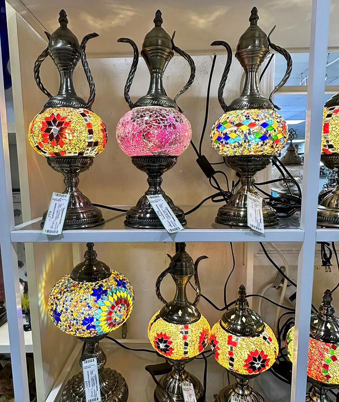 Turkish mosaic lamps cast light patterns that'll transform your boring hallway into something resembling a sultan's palace, minus the palace budget.