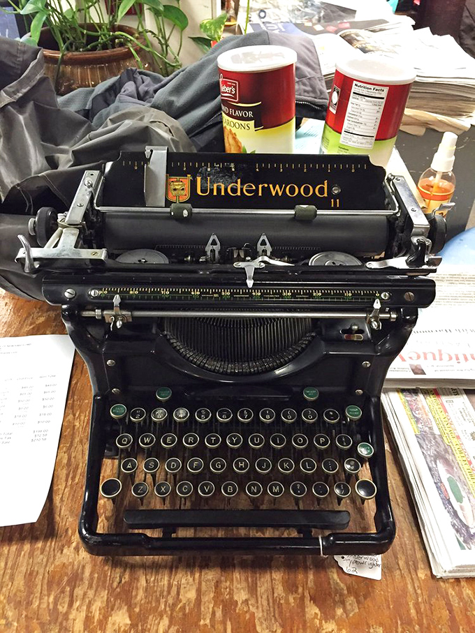 This Underwood typewriter probably typed love letters, business correspondence, and maybe even the Great American Novel before computers took over.