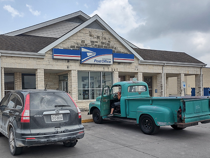 Even the post office has Hill Country charm &ndash; where vintage trucks deliver mail and conversations often last longer than the errand itself.