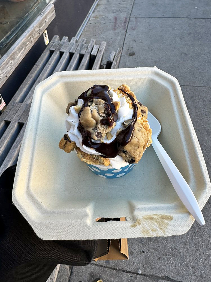 When cake meets ice cream topping meets cookie crumbles &ndash; a dessert that refuses to color inside the lines.