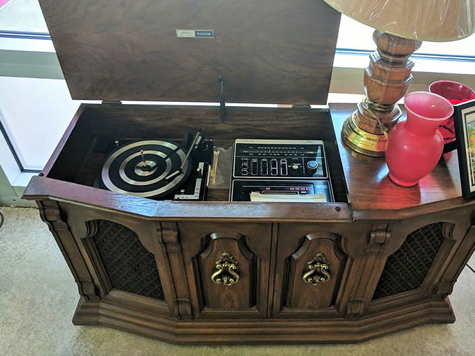 The ultimate hipster trophy: a vintage console record player that transforms your vinyl collection from a hobby into a lifestyle statement with warm, crackling authenticity.