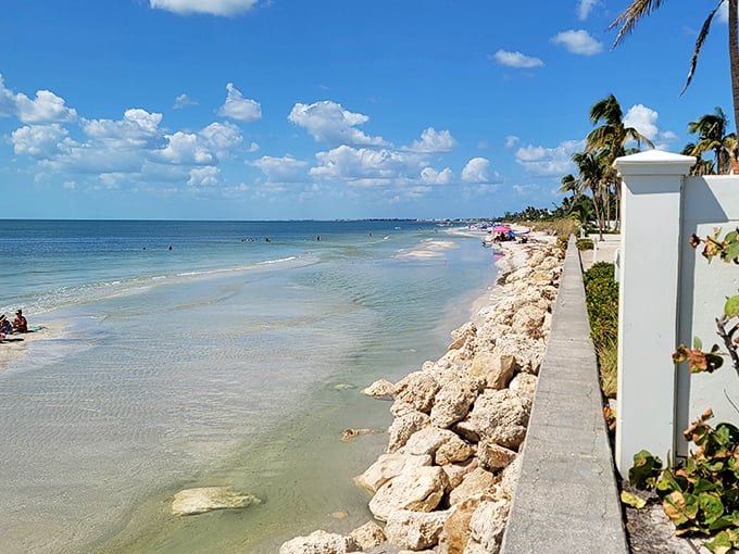 Crystal clear waters meet powdery white sand at Boca Grande's beaches. The gentle slope makes for perfect wading for beachgoers of all ages.