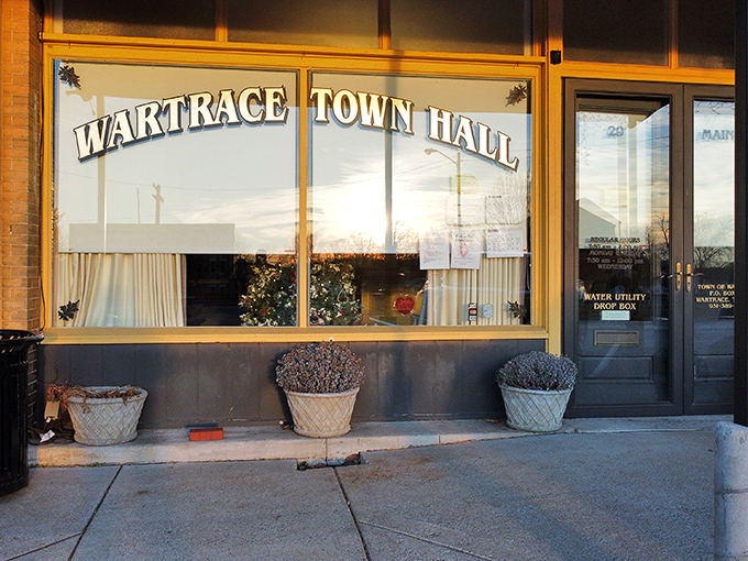 Wartrace Town Hall keeps its Christmas decorations tasteful and its bureaucracy minimal—small-town government at its most approachable.
