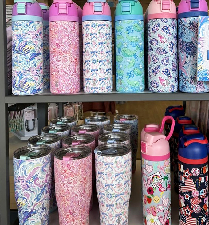 Patterned water bottles that promise to make hydration stylish enough that you might actually remember to drink your eight glasses daily.