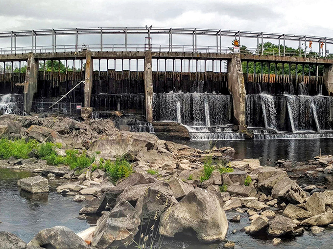 Weston Dam's cascading waters provide both scenic beauty and a soundtrack to Skowhegan life, where industrial history meets natural splendor.