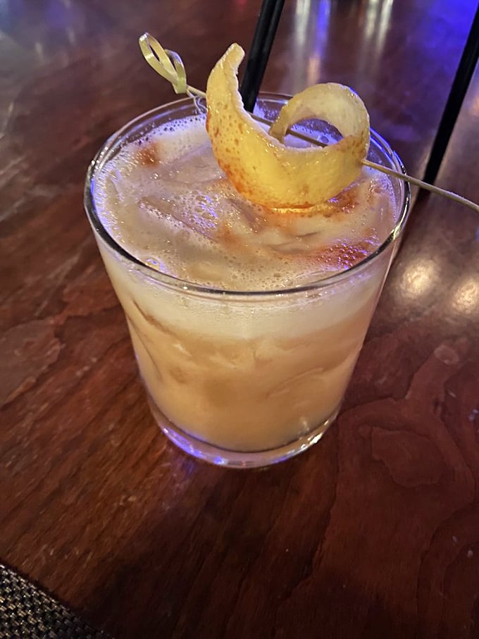 Another cocktail that proves Savona takes liquid creativity as seriously as their culinary artistry&mdash;garnish as both fashion statement and flavor enhancer.