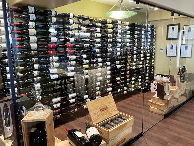 A wine collection that would make Bacchus himself weep with joy. Decision paralysis has never been so deliciously justified.