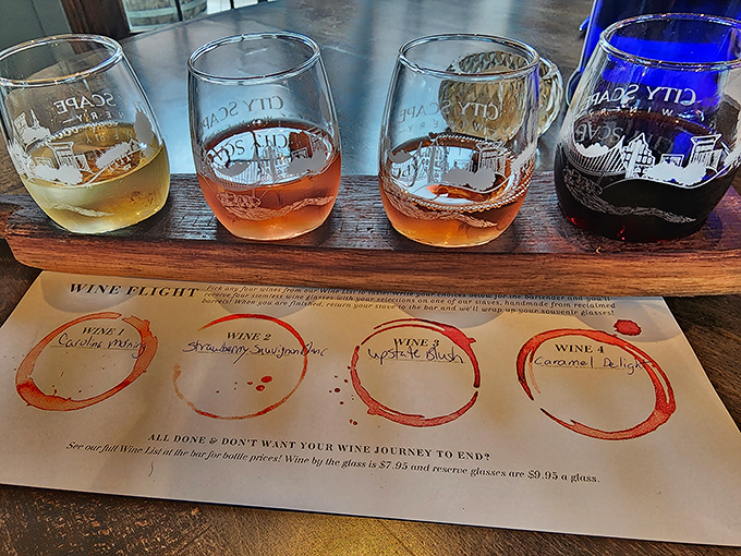 Four glasses, infinite possibilities. This flight of discovery takes your taste buds on a first-class journey without the jet lag.