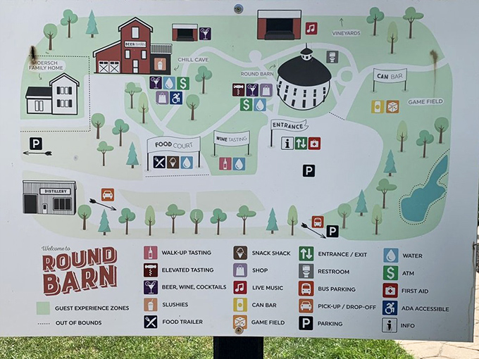 This helpful property map reveals the true scale of your weekend mission: so many tasting opportunities, so little time.