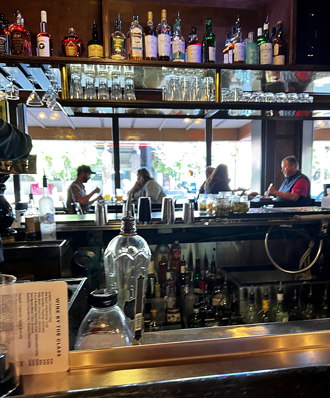 A bar stocked for serious business &ndash; the kind of place where bartenders still know how to make the classics without Googling the recipe.