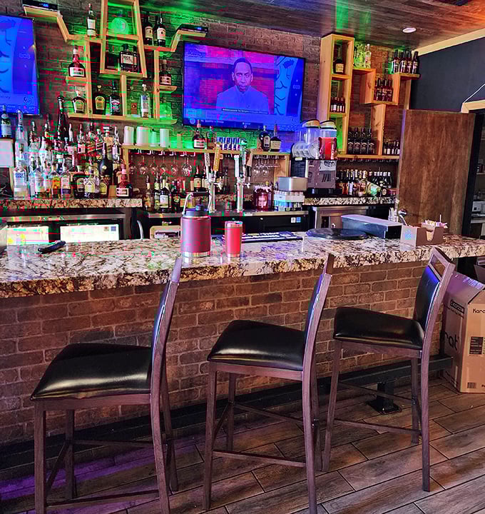 The bar beckons with promises of cold beer and seafood stories &ndash; where regulars become family.