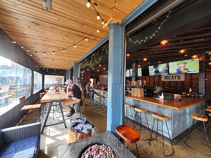 Sports on TV, well-stocked bar, rustic wood everywhere&mdash;this is what happens when a BBQ joint and a neighborhood pub have a beautiful baby.