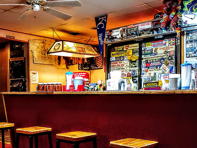 The bar area feels like stepping into a time capsule where beer is cold, conversation is warm, and nobody's checking their phone.