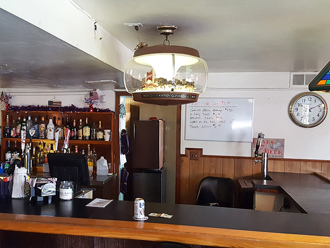The bar area offers front-row seats to the convivial atmosphere that makes Kelly's feel more like a community gathering than just a restaurant.